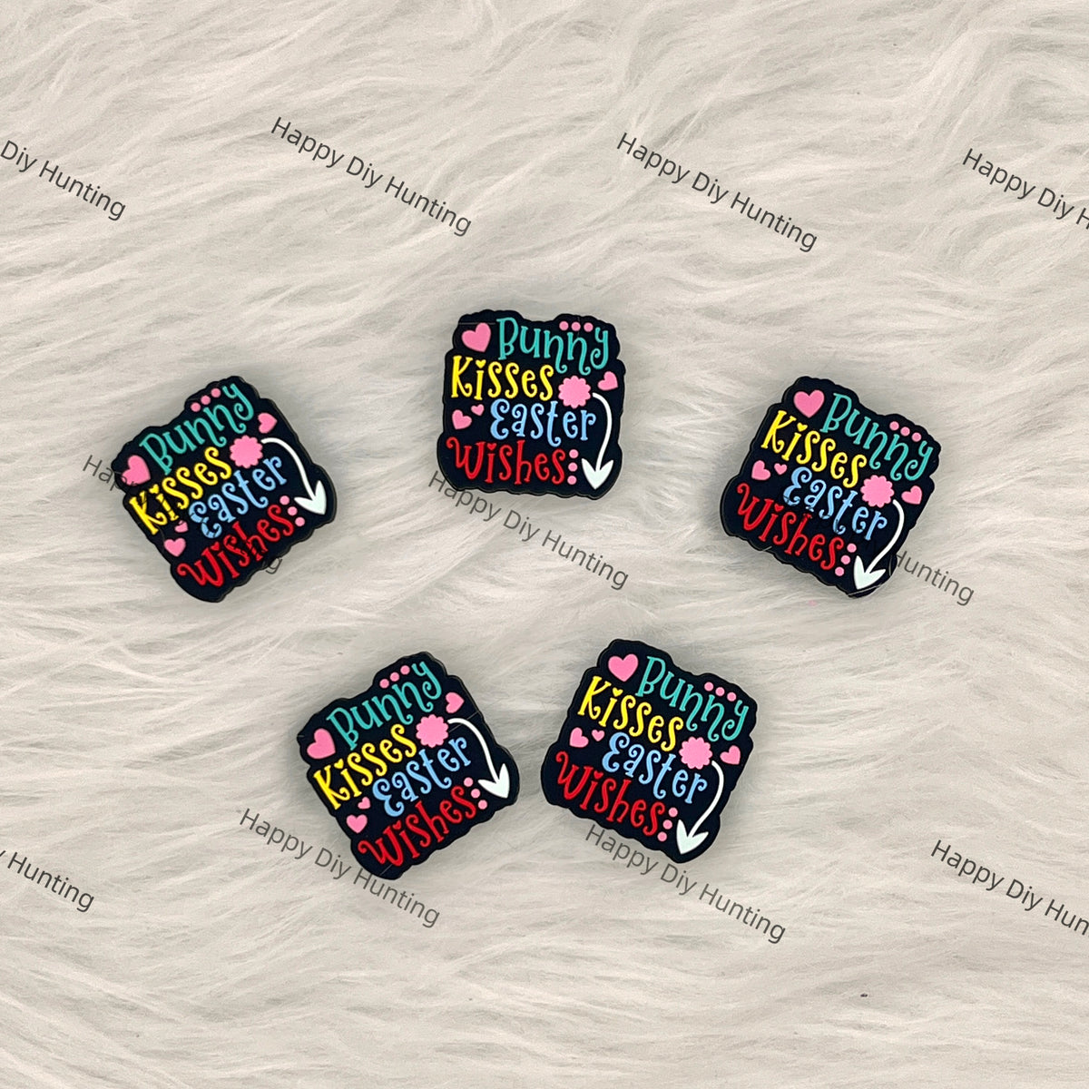 Bunny Kisses Easter Wishes Silicone Focal Beads – Happy diy hunting