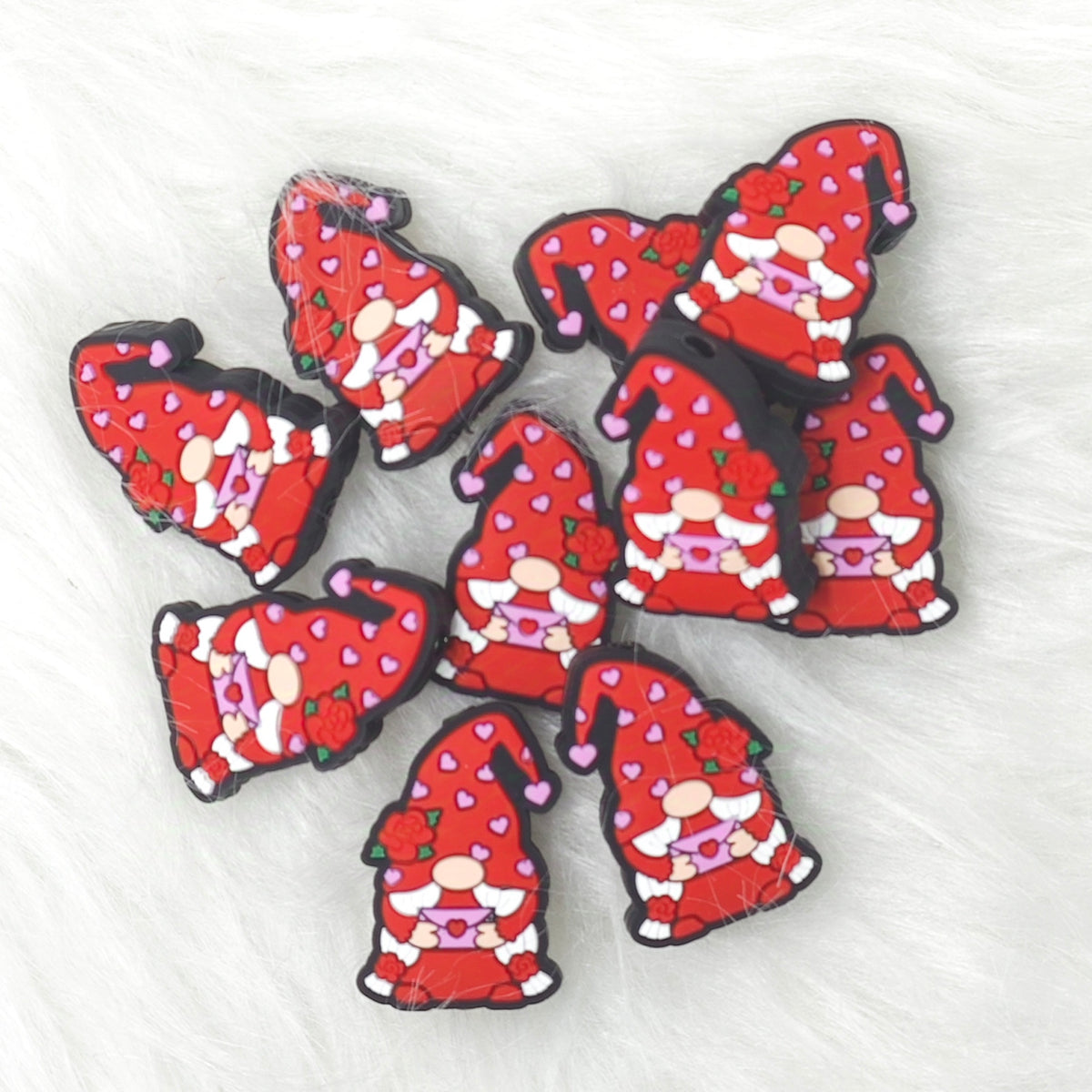 Gnomes silicone focal beads for Valentine's day – Happy diy hunting