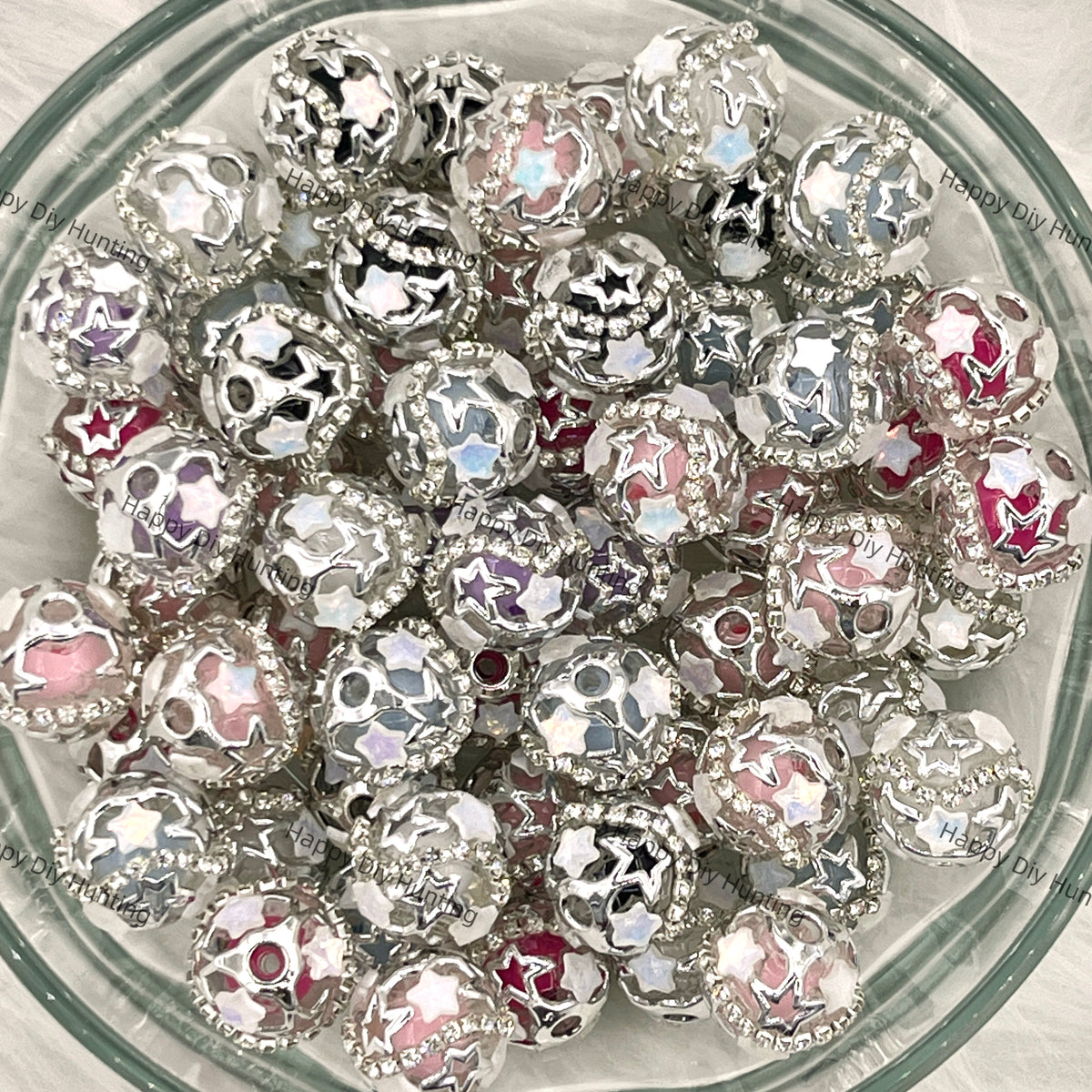 Round Rhinestone Beads with Star – Happy diy hunting